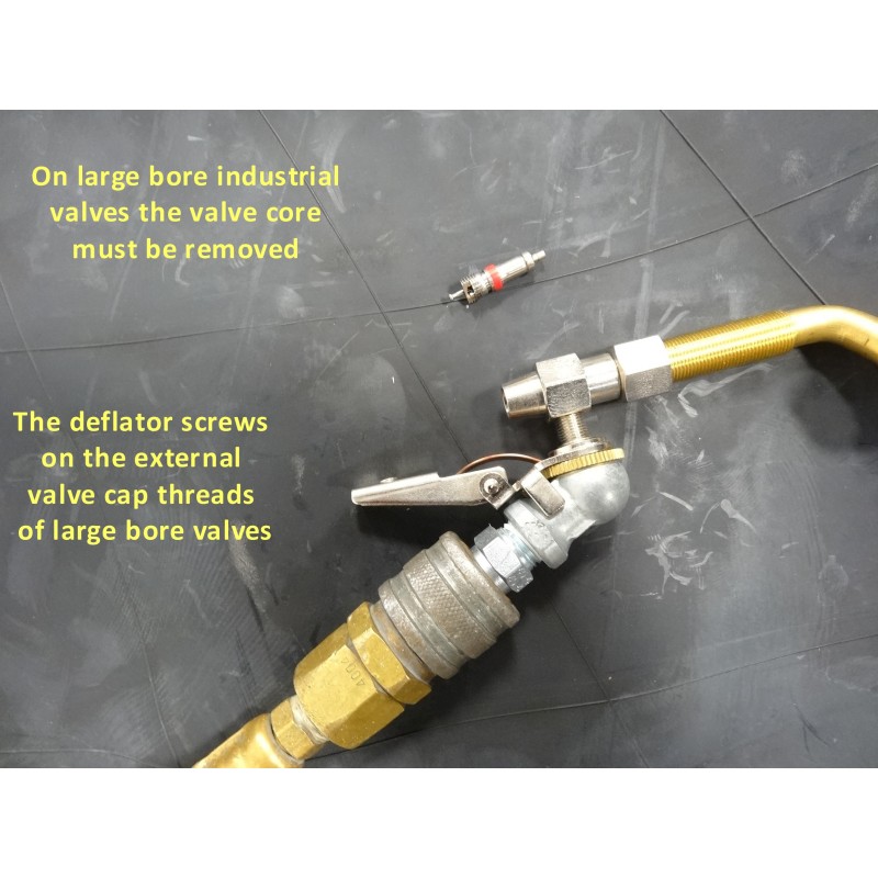 TR218 Air Water Stem & Large Bore Screw on Tube Deflator Aspirator