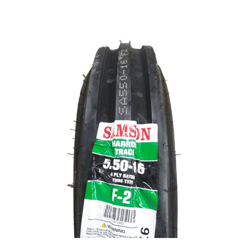 TWO New 5.50-16 Samson Harrow Track Tri-Rib Front Tractor Tires 4 ply ...