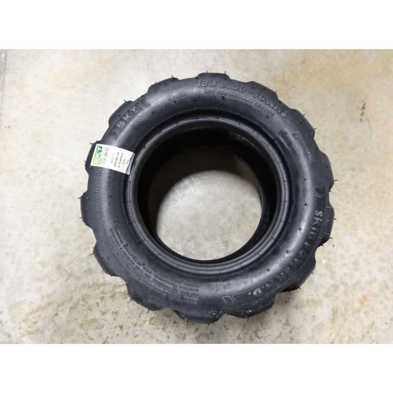 TWO 18X8.50-10 BKT Skid Power R-4 Industrial Compact Tractor Tires 8 ply TL