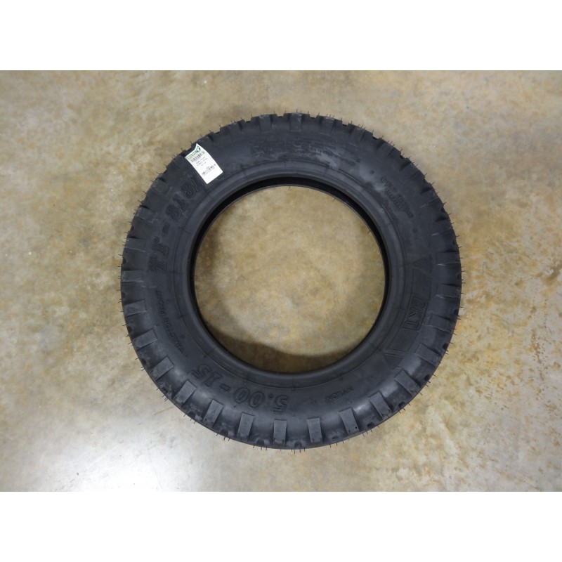 TWO 5.00-15 BKT TF-8181 Vintage Tread Front Tractor Tires WITH Tubes