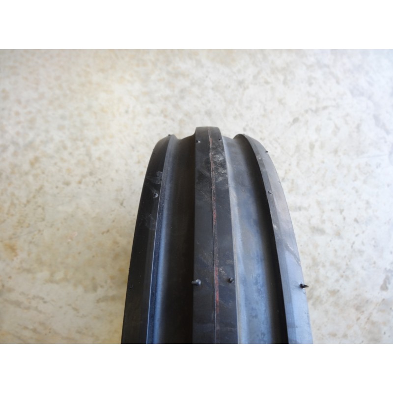 TWO New 4.00-8 Deestone D401 Tri-rib 3 Ribbed Tires 4 ply WITH Tubes