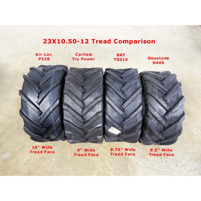 TWO New 23X10.50-12 Air-Loc P328 R-1 Bar Lug Traction Tires 6 ply TL