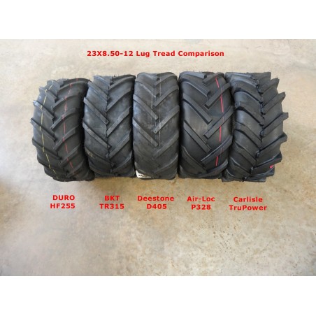 TWO New 23X8.50-12 Air-Loc P328 R-1 Bar Lug Traction Tires 6 ply TL