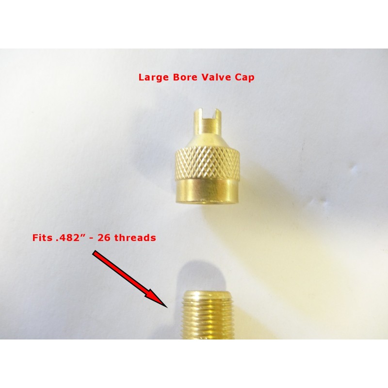 TWO Large Bore Tire Valve Caps with Core Remover OTR Road Graders Dirt ...