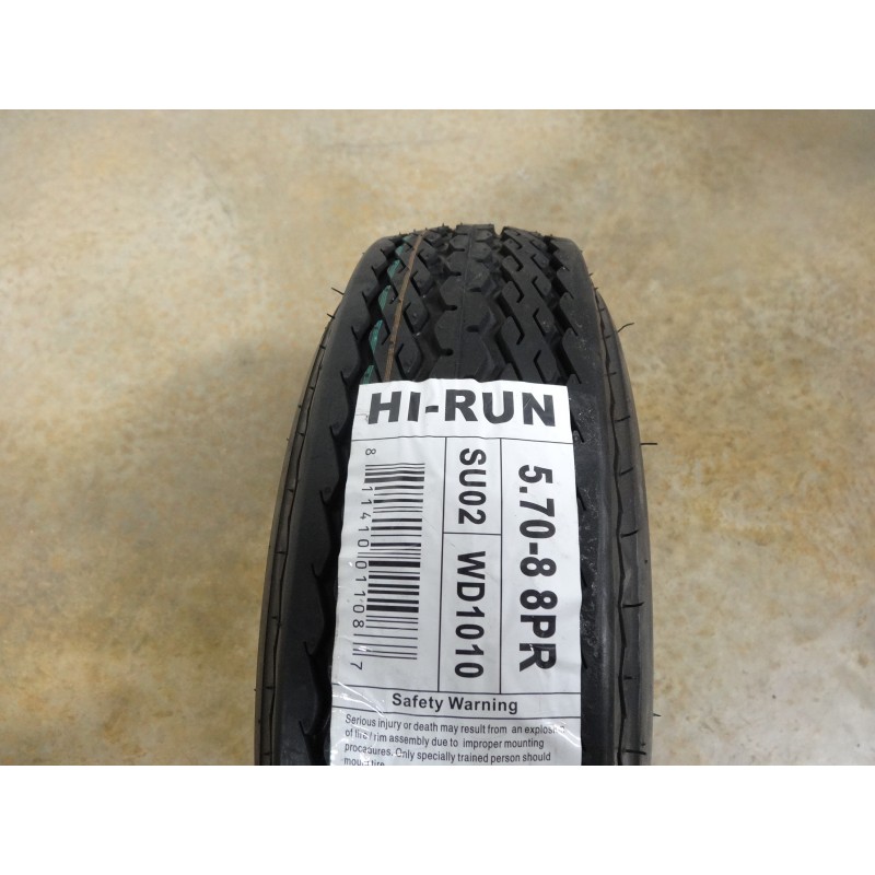TWO 5.70-8 Hi-Run SU02 Trailer Tires 8 ply rated on 4 Hole Wheels