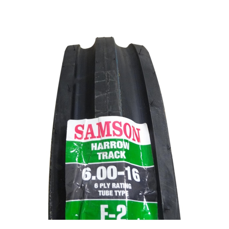 TWO New 6.00-16 Samson Harrow Track Tri-Rib Front Tractor Tires 6 ply ...